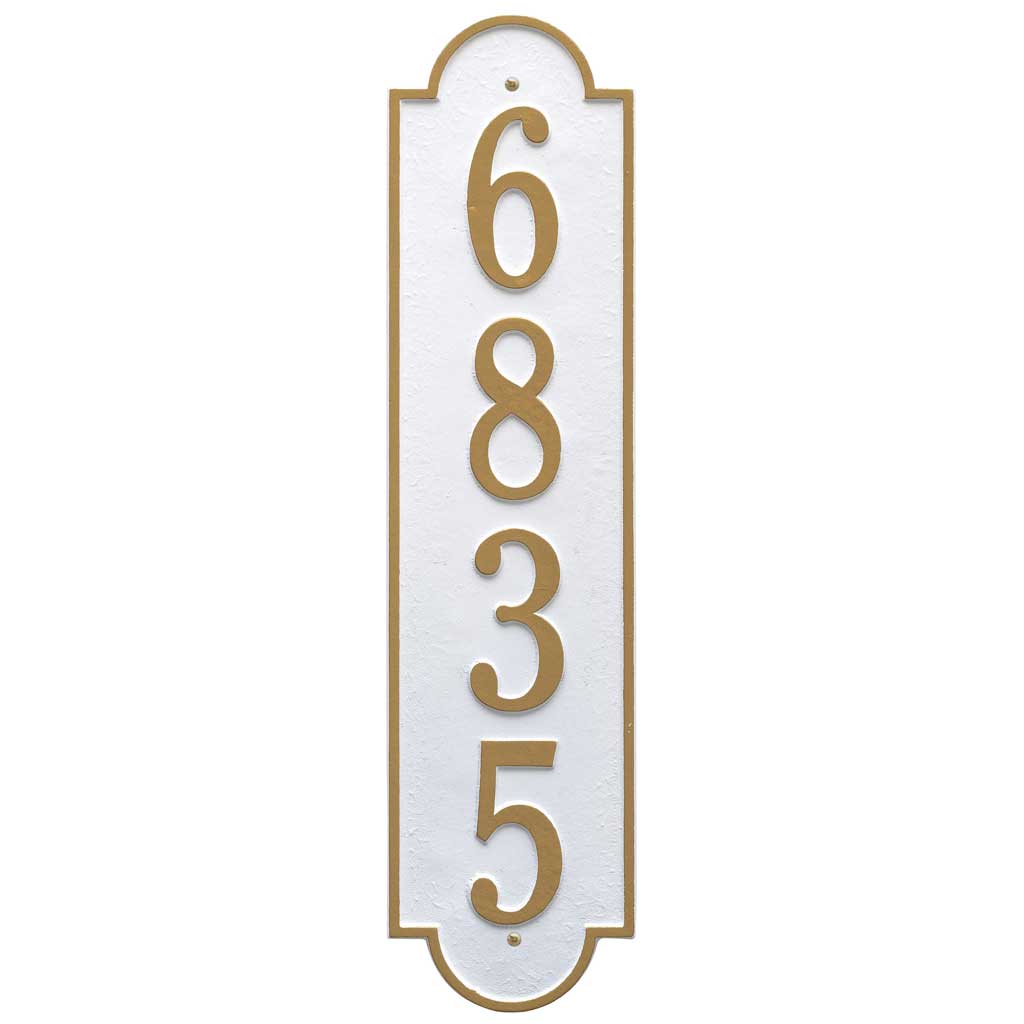 Vertical House Number Sign - Address Marker for Narrow Spaces