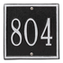 Small Square House Number Sign - Metal Address Plaque