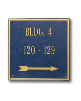 Custom Building Number Sign With Optional Arrow