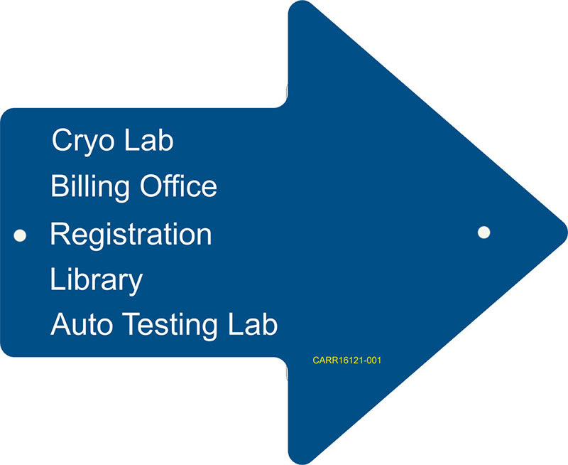 Arrow Shape Custom Sign