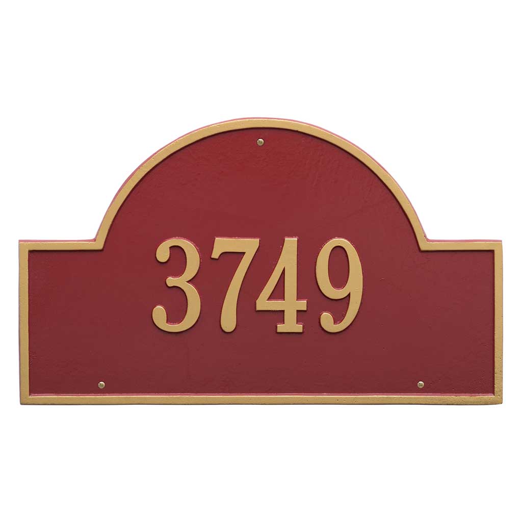 Wall Mount Address Sign - Arch Shape House Marker