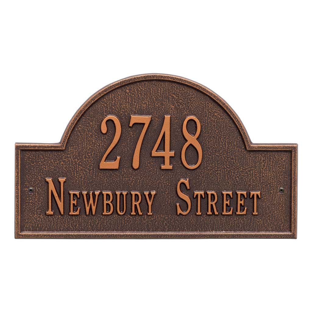 Wall Mount Address Sign - Arch Shape House Marker