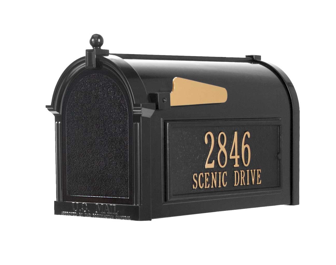 Mailbox with Address Plaques On Sides