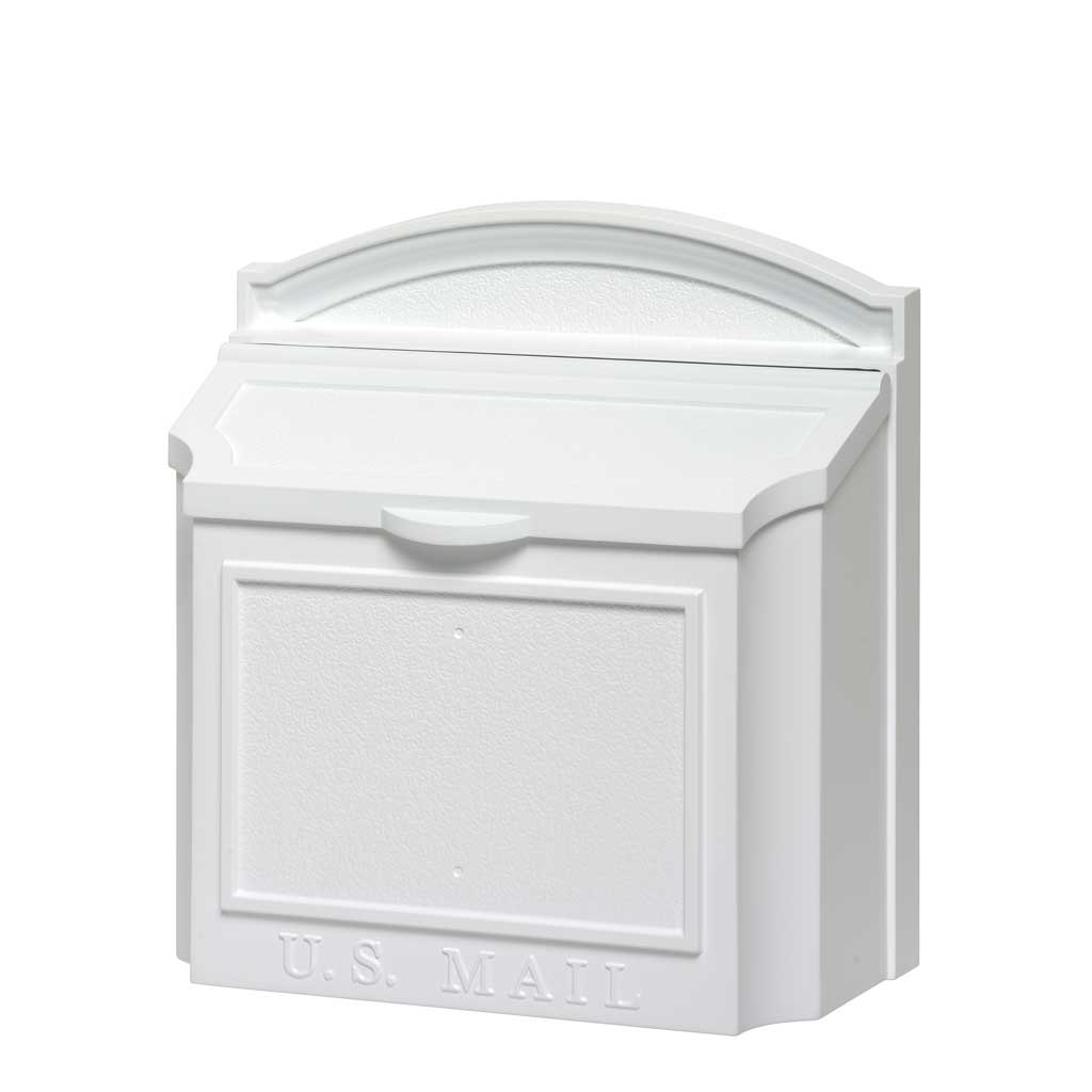 Wall Mounted Locking Mailbox - Colors Black, White, or Bronze