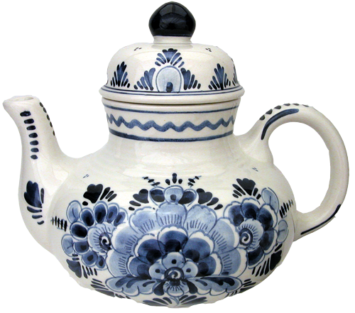 DeWit Handpainted Delft Teapot, 7.5" - Teapots, Sugar & Creamer Sets ...