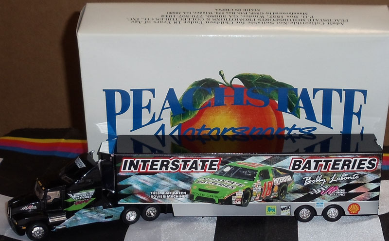 BOBBY LABONTE INTERSTATE BATTERIES TRANSPORTER 1/64 PEACHSTATE ...