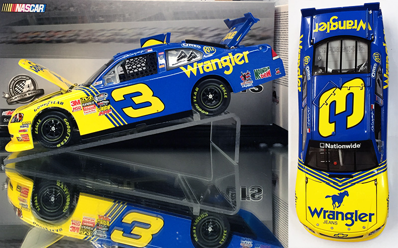 DALE EARNHARDT JR 2010 #3 WRANGLER SALUTE TO DALE SR 1/24 ACTION GM DEALERS