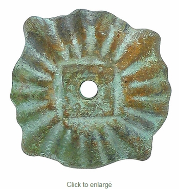 Cast Bronze Shell Rosettes - 1 Pair