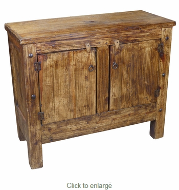 Rustic Wood Buffet Cabinet