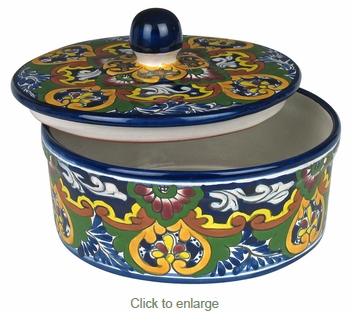 Talavera Tortilla Container with Lid