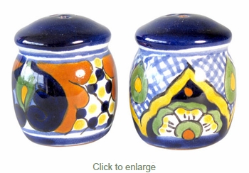 Talavera Traditional Salt & Pepper Shakers - Pair