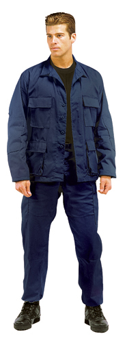 Midnight Blue BDU Jacket - Poly/Cotton