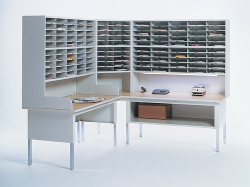 Corner Mailroom Package #1- Mayline Office Furniture - Mailroom Furniture