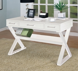 Office Desk in White - Coaster - Computer Desk With Hutch