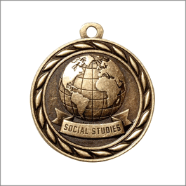 Inexpensive Awards for Schools - Social Studies Award Medal