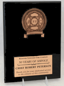 Black Piano Finished Plaques for Fire Service