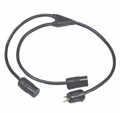 Lex Edison 15A Two-Fer Splitter (1) Male to (2) Female - BarnDoor