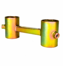 Modern 3-Way Pass Thru Corner for 1 1/2" SpeedRail Pipe | BarnDoor