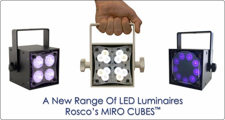 Architectural Lighting Rosco Miro Cube LED Color Black - BarnDoor