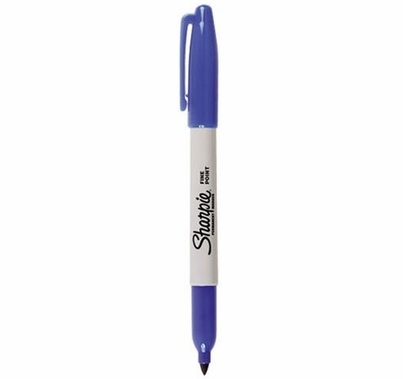 Sharpie Fine Point Blue Permanent Marker, Single - BarnDoor Lighting