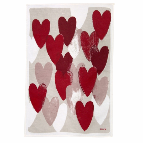 Pentik Sydan (Heart) Kitchen Towel - Kitchen Tea Towels and Dishcloths