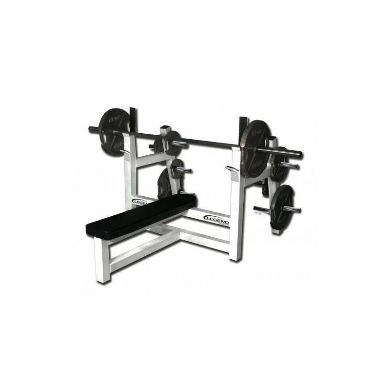 Legend Fitness Olympic Flat Bench W/ Plate Storage 3150