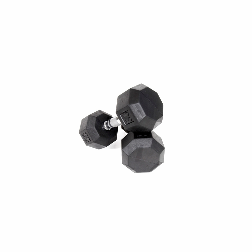 VTX 3-25lb Rubber Coated Dumbbell Set W/Rack