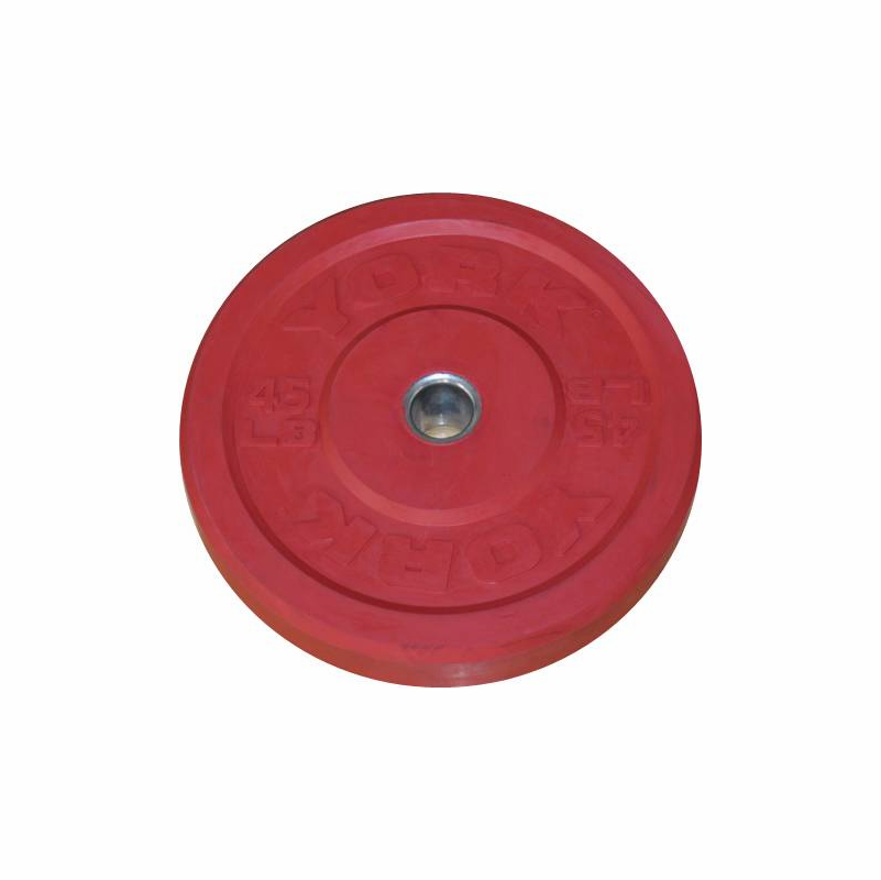 York 45lb Red Bumper Plate - Pair