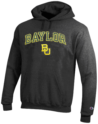 Baylor Bears Granite Heather Champion Campus Powerblend Screened Hoodie ...