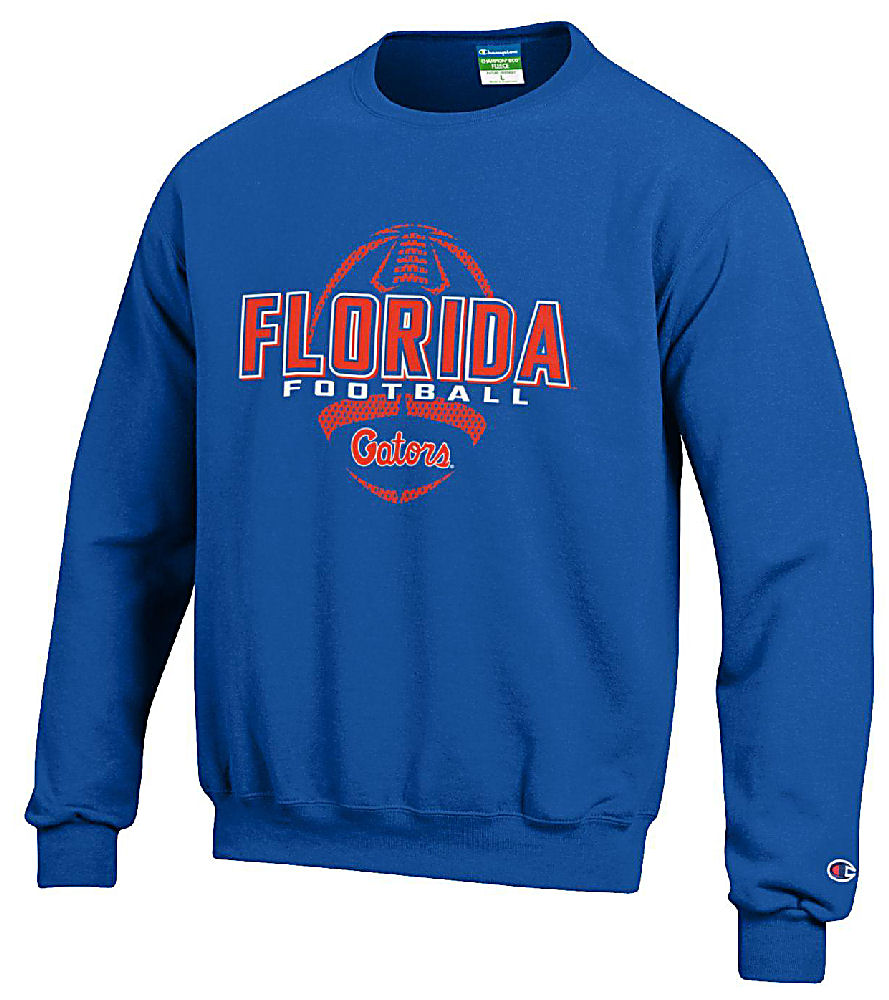 Florida Gators Royal Football Powerblend Screened Crew Sweatshirt by ...