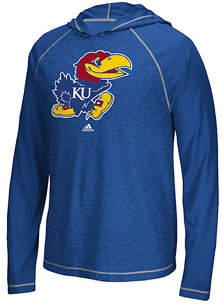 Kansas Jayhawks Extra Point Adidas Ultimate Climalite Hooded Long ...
