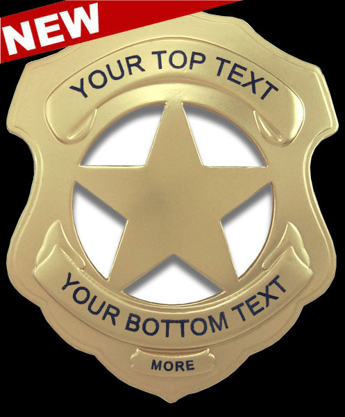 Custom Gold Shield Badge