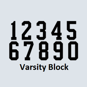 Homegrown iStitch 2 Color 12 inch Tackle Twill Numbers | Two Layers No Sew