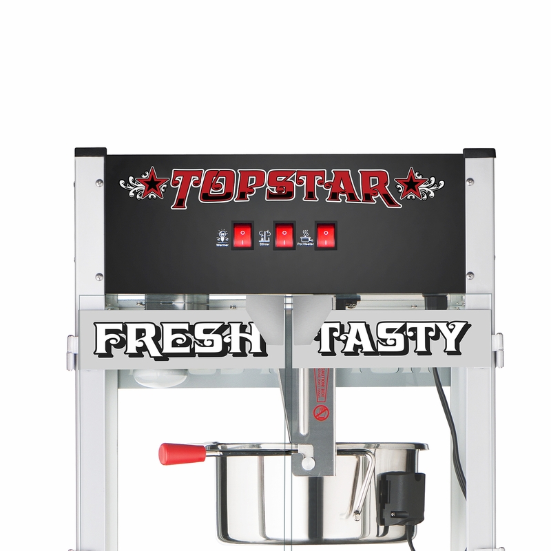 Topstar Commercial Quality 12 oz Popcorn Popper Machine with Cart