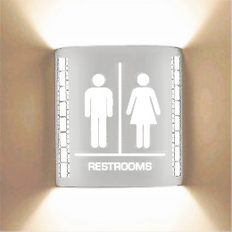 Traditional Restrooms Stainless Steel Laser Cut Sconce
