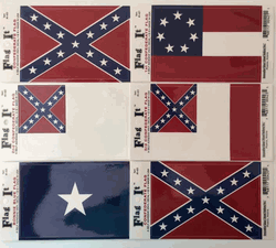 Historical Confederate Flag Set - Waterproof Decals - Flags of the ...