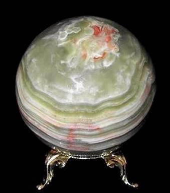 Gemstone Green Onyx Sphere - Small, 2 Inch Dia.