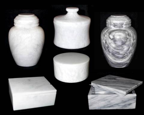 White Marble Boxes, Gray & White Marble Jars & Stone Containers