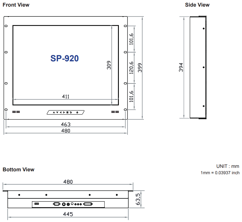 SP 920 9U 20Inch SUN CCFL Rack Mount LCD Panel SP 920 9U 20Inch SUN CCFL Rack Mount LCD Panel