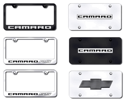 Camaro RS, SS, Z-28 License Plates and Frames