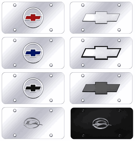 Chevrolet License Plate Logo Tag