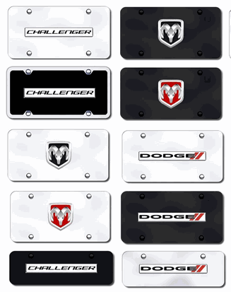 Challenger License Plates (Logo Vanity Tags) - Challenger License Plate ...