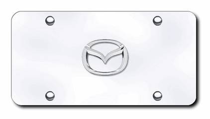 Mazda Logo License Plates (Vanity Logo Tags) - Chrome - Mazda License ...