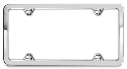 Polished Stainless Steel License Plate Frames - 4 hole Thin - Stainless ...