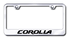 Toyota Corolla Stainless Steel License Plate Frames - Tag Holder - TOYOTA