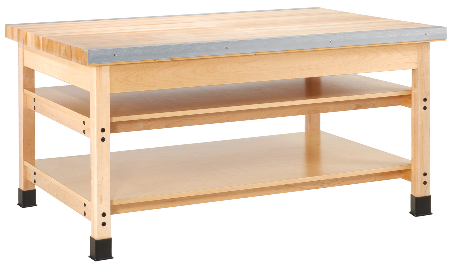 DIVERSIFIED WOODCRAFTS Sheet Metal Bench - wood w/1 plate-23