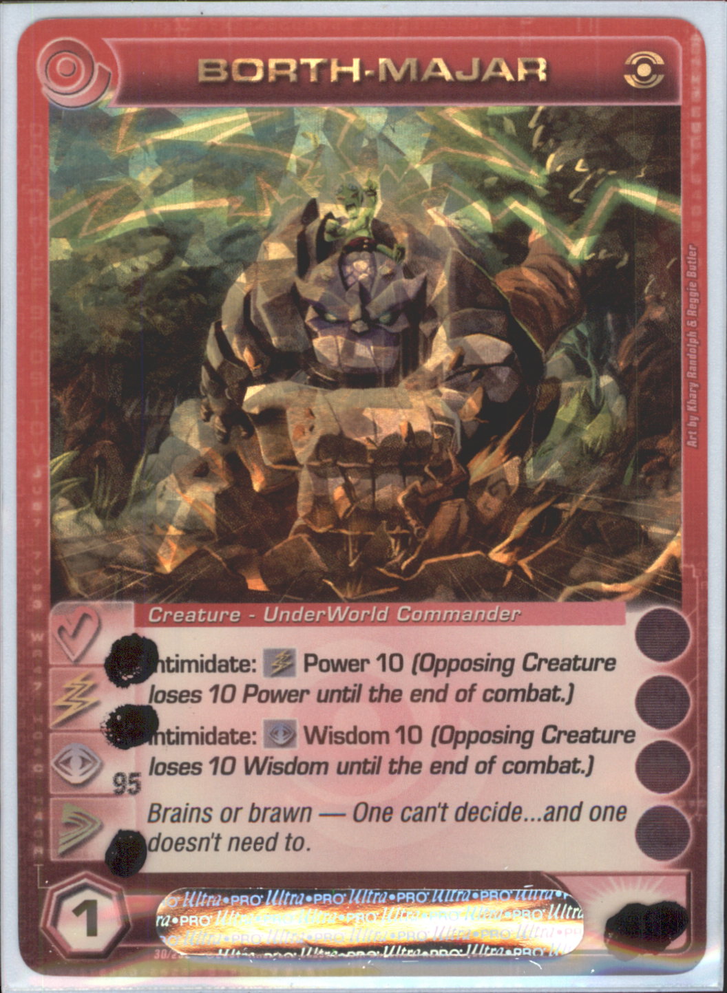 BORTH-MAJAR Chaotic SR Foil Card & Code MAX WISDOM STAT OF 95 Dawn of Perim