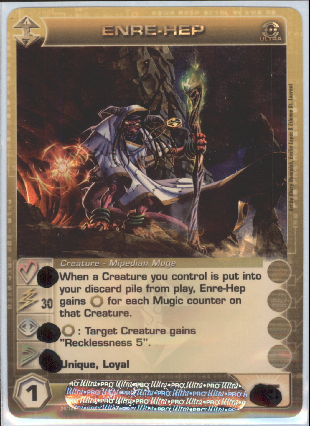 ENRE-HEP Chaotic UR Foil Card & Code MAX STRENGTH STAT OF 30 Silent Sands