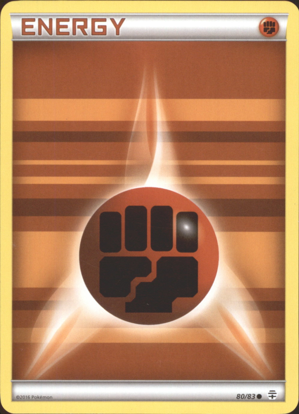 FIGHTING ENERGY Pokemon GENERATIONS Common Card # 80/83