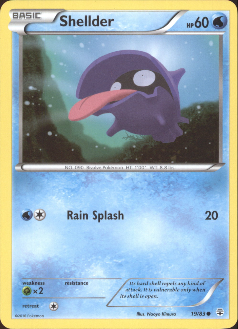 SHELLDER Pokemon GENERATIONS Common Card # 19/83